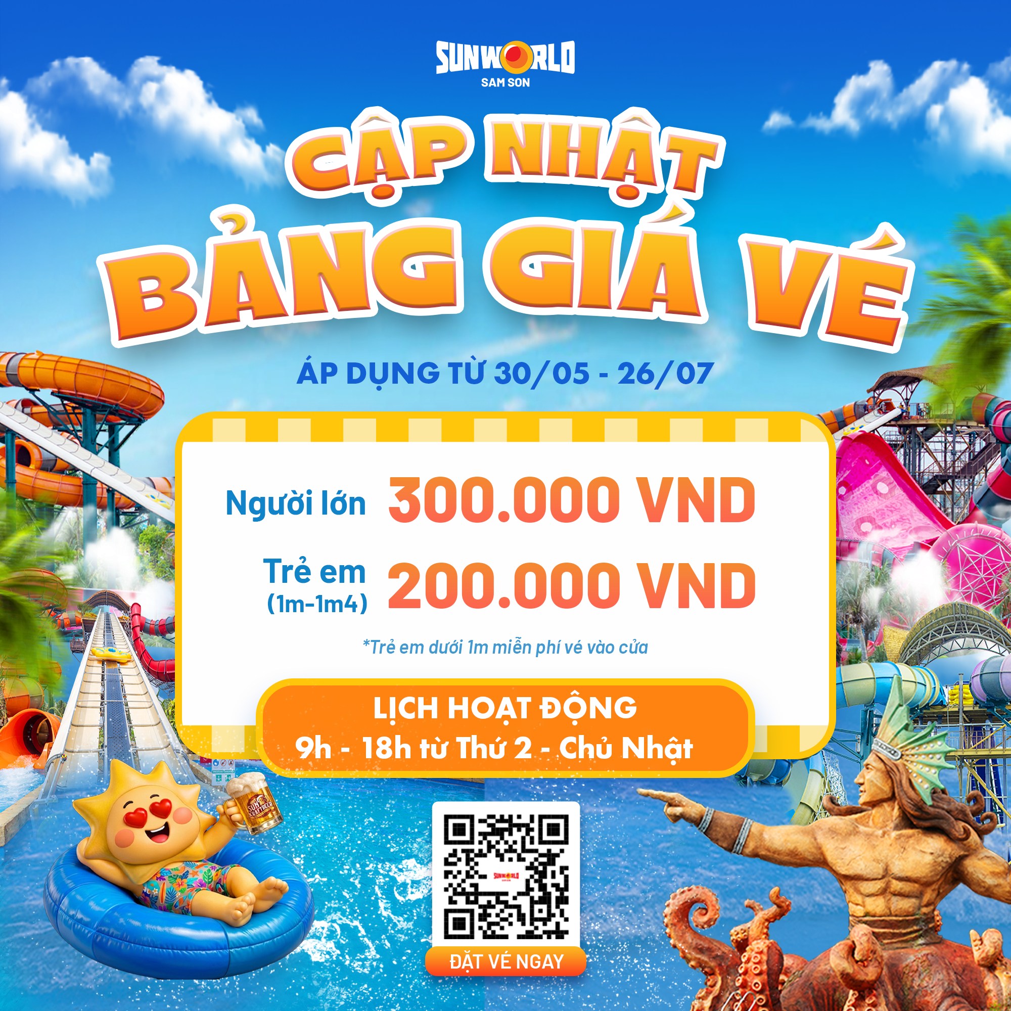 Giờ mở cửa Sun World Sam Son mới nhất 2026 và lưu ý cần biết