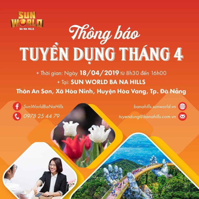 SUN WORLD BA NA HILLS TUYỂN DỤNG THÁNG 4/2019